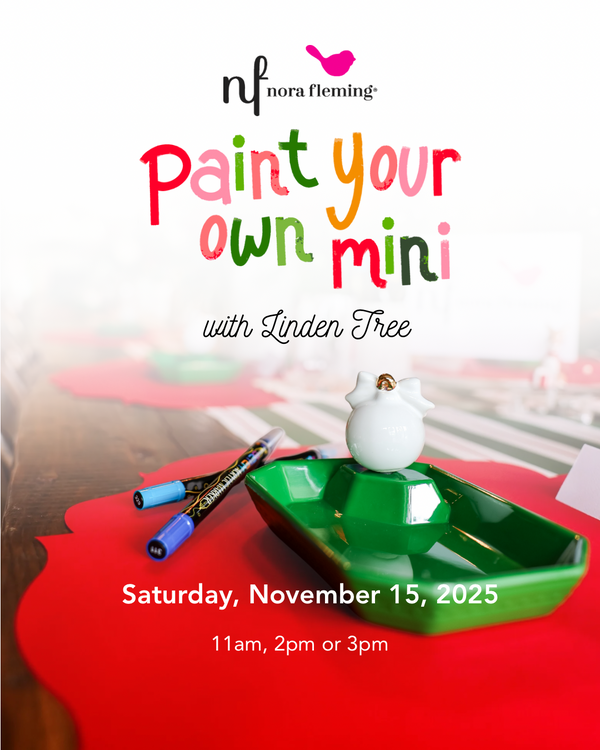 Nora Fleming Paint Your Own Mini Party – Linden Tree